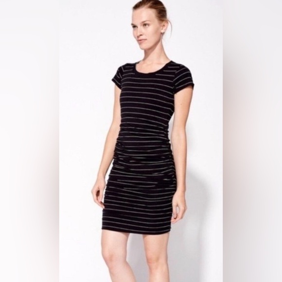 Sundry | Dresses | Sundry Black And White Striped Mini Dress | Poshmark